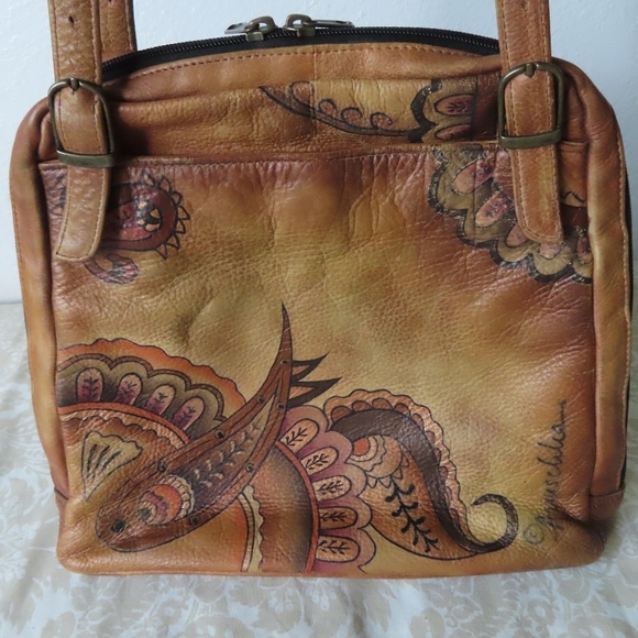 Anuschka | Bags | Anuschka Genuine Leather Medium Sized Handbag | Poshmark